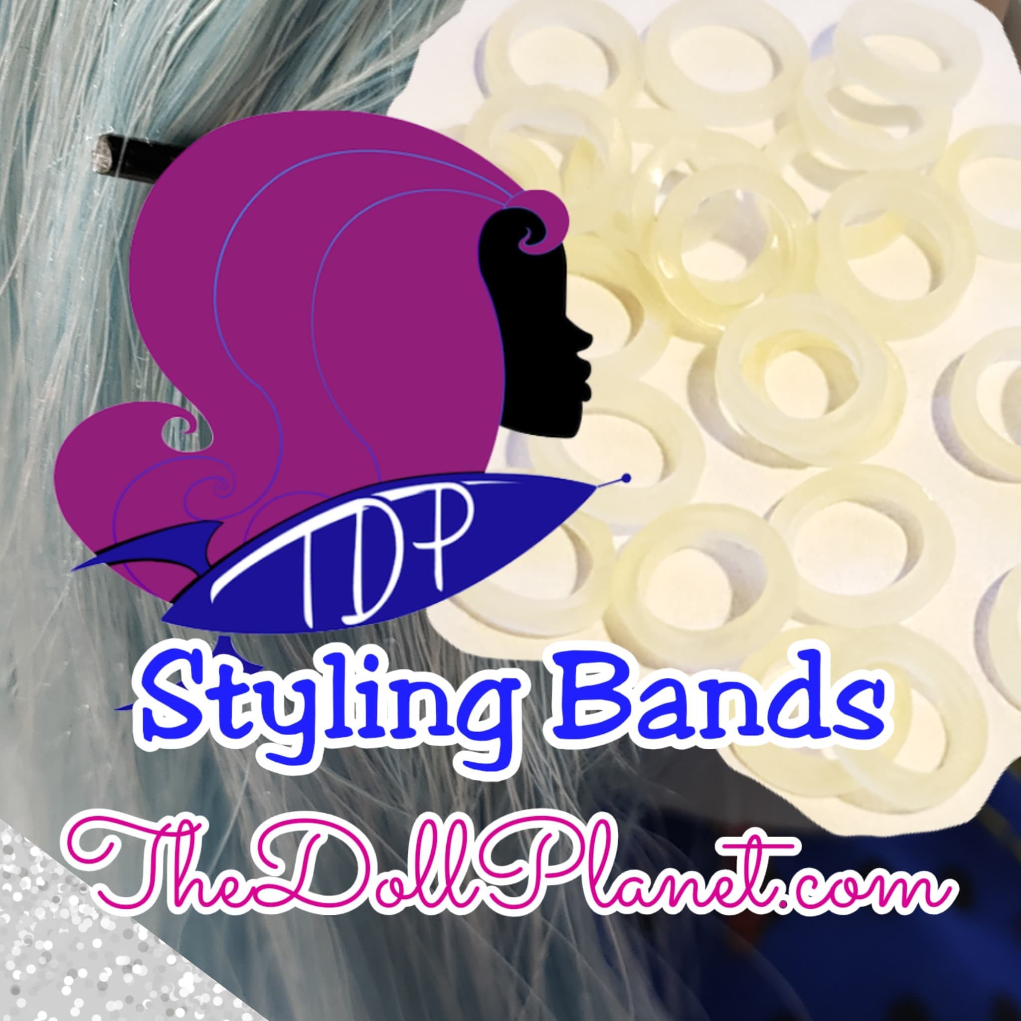 Hair Styling Elastic Bands Professional Grade Doll Scale 3/16 inch 4.8 ...