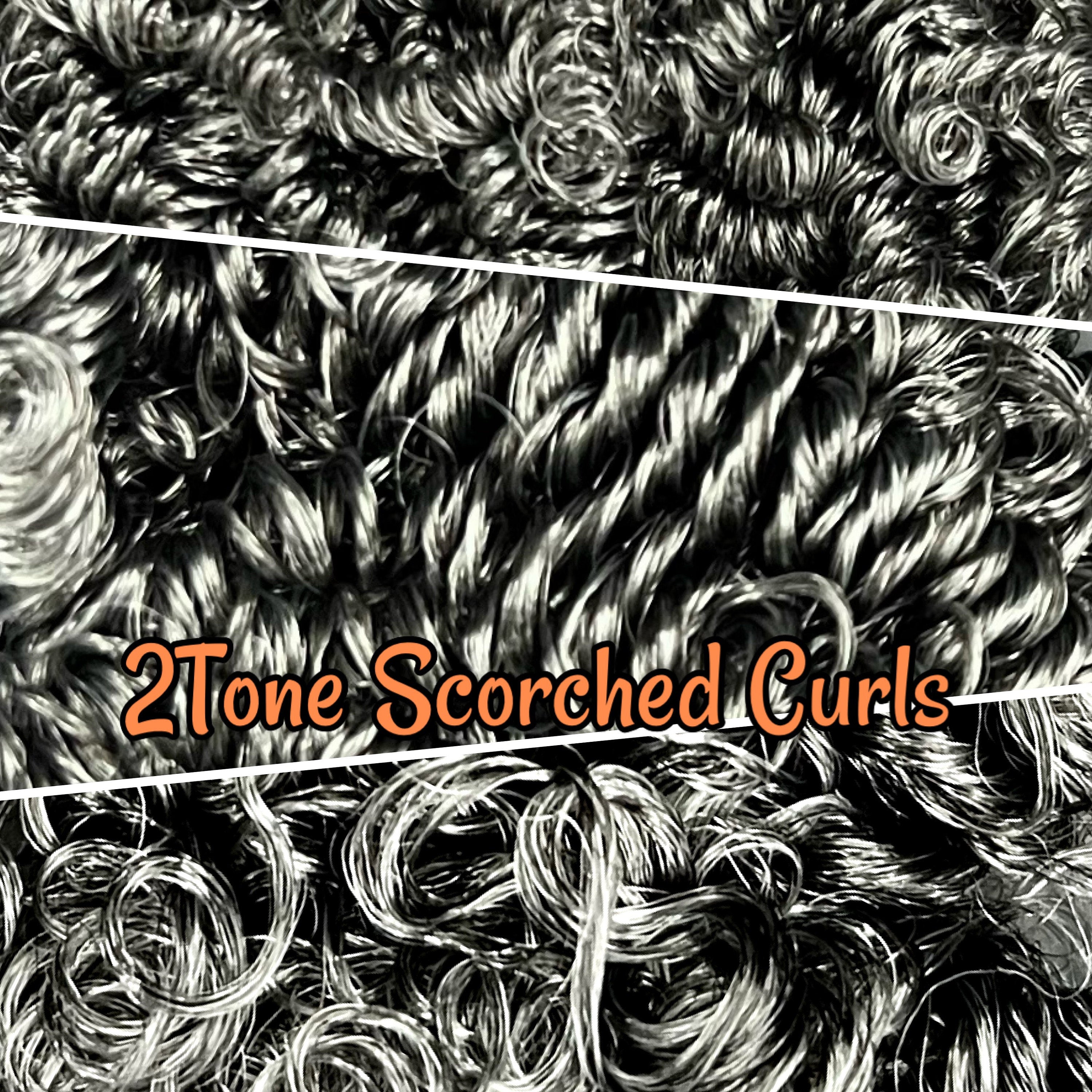 DG Curly Nylon Scorched NH3118 1oz/28g 36in/92cm gray Doll Hair