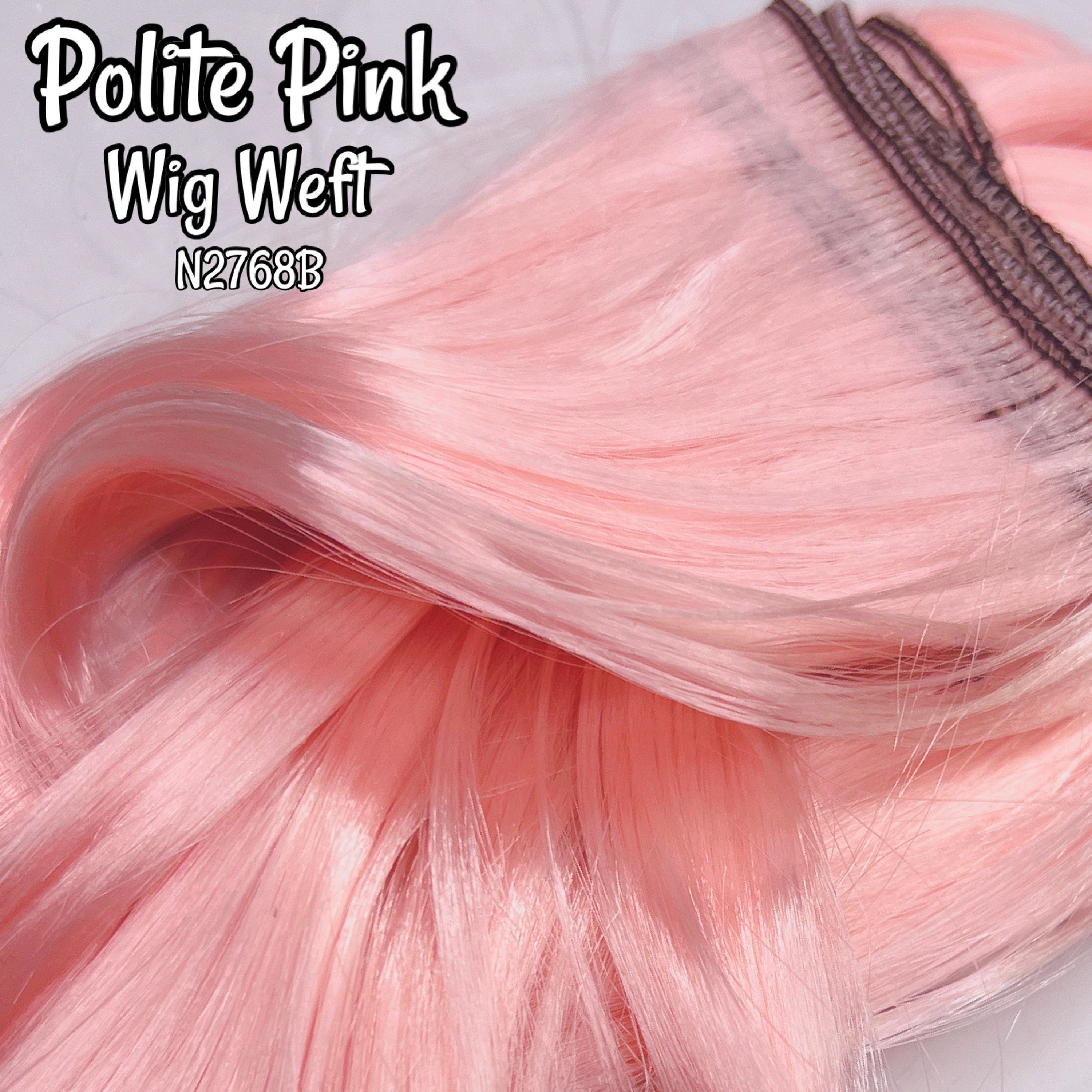 DG Nylon Wig Weft Polite Pink N2768B Weft 30"Wx20"L Doll Hair for Maki ...